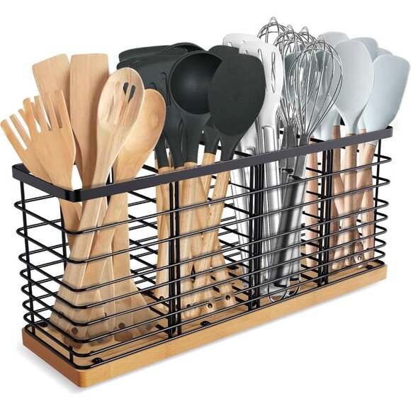Kitchen | New Extra Large Kitchen Utensil Holder 4compartment Matte ...